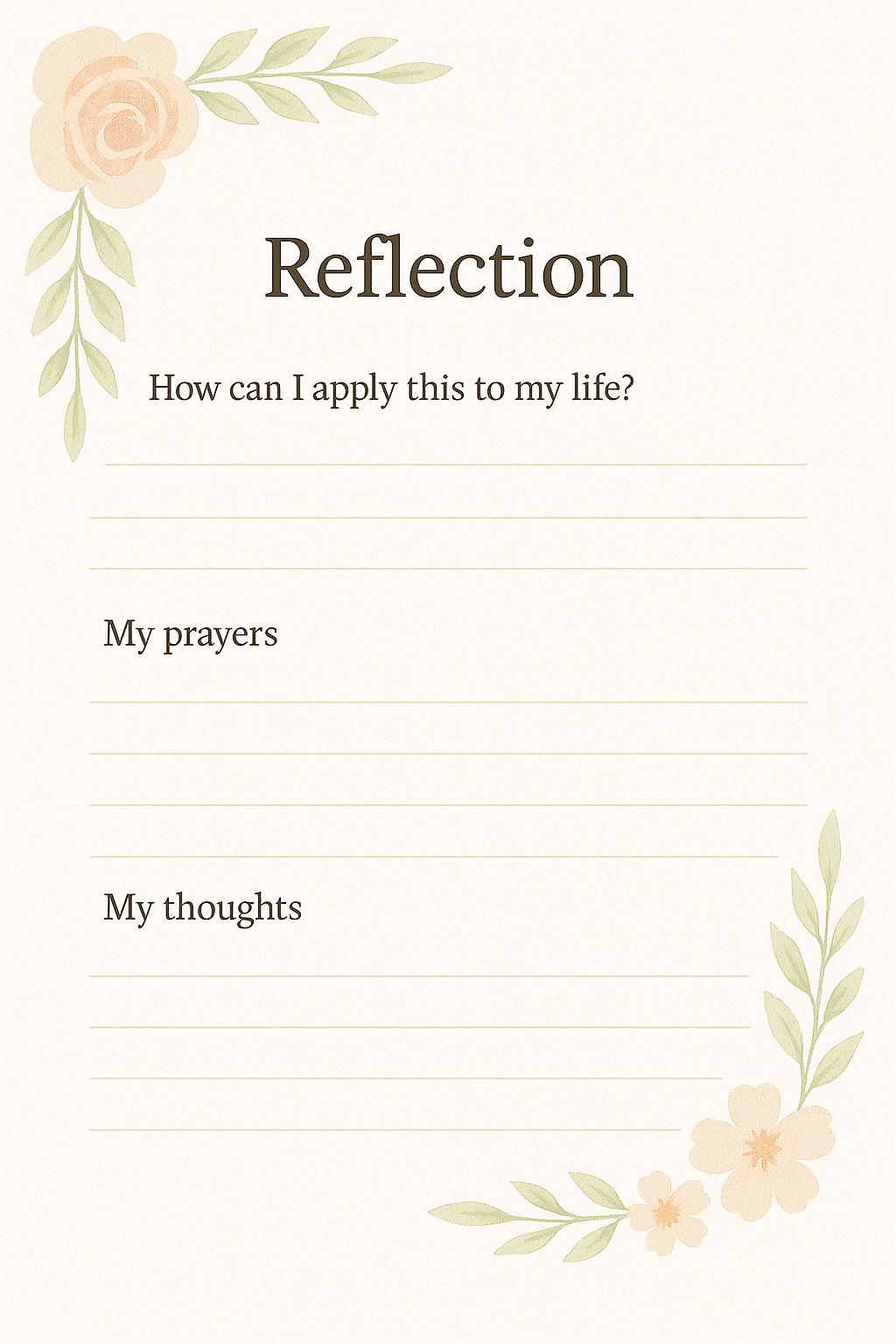 Floral Bible Study Printable Bundle | Feminine Faith Planner | Daily ...