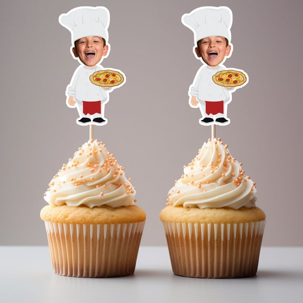Chef Cupcake Toppers - Etsy