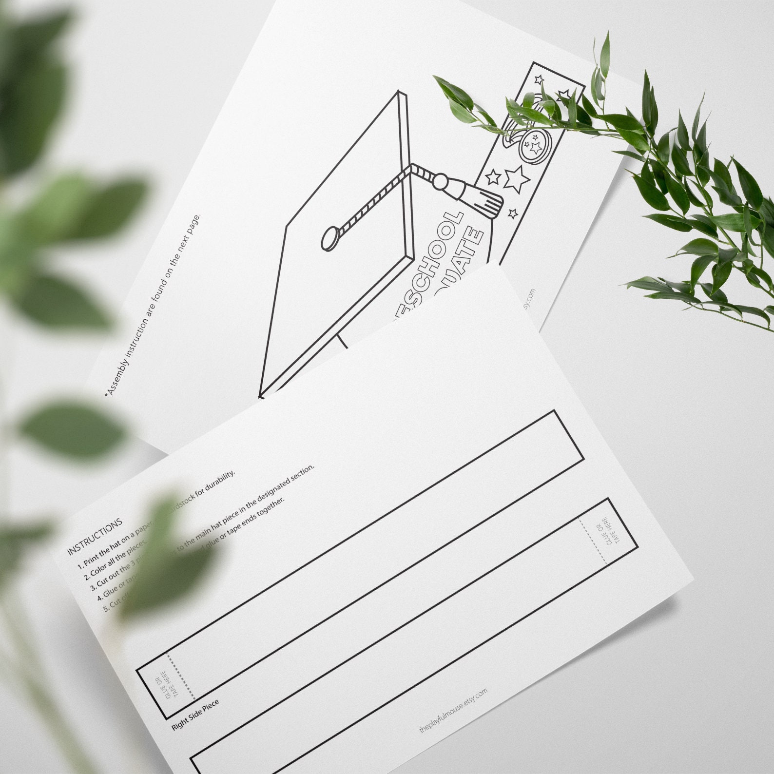 Preschool Graduate Hat Printable Crown, Paper Hat Craft, Preschool ...