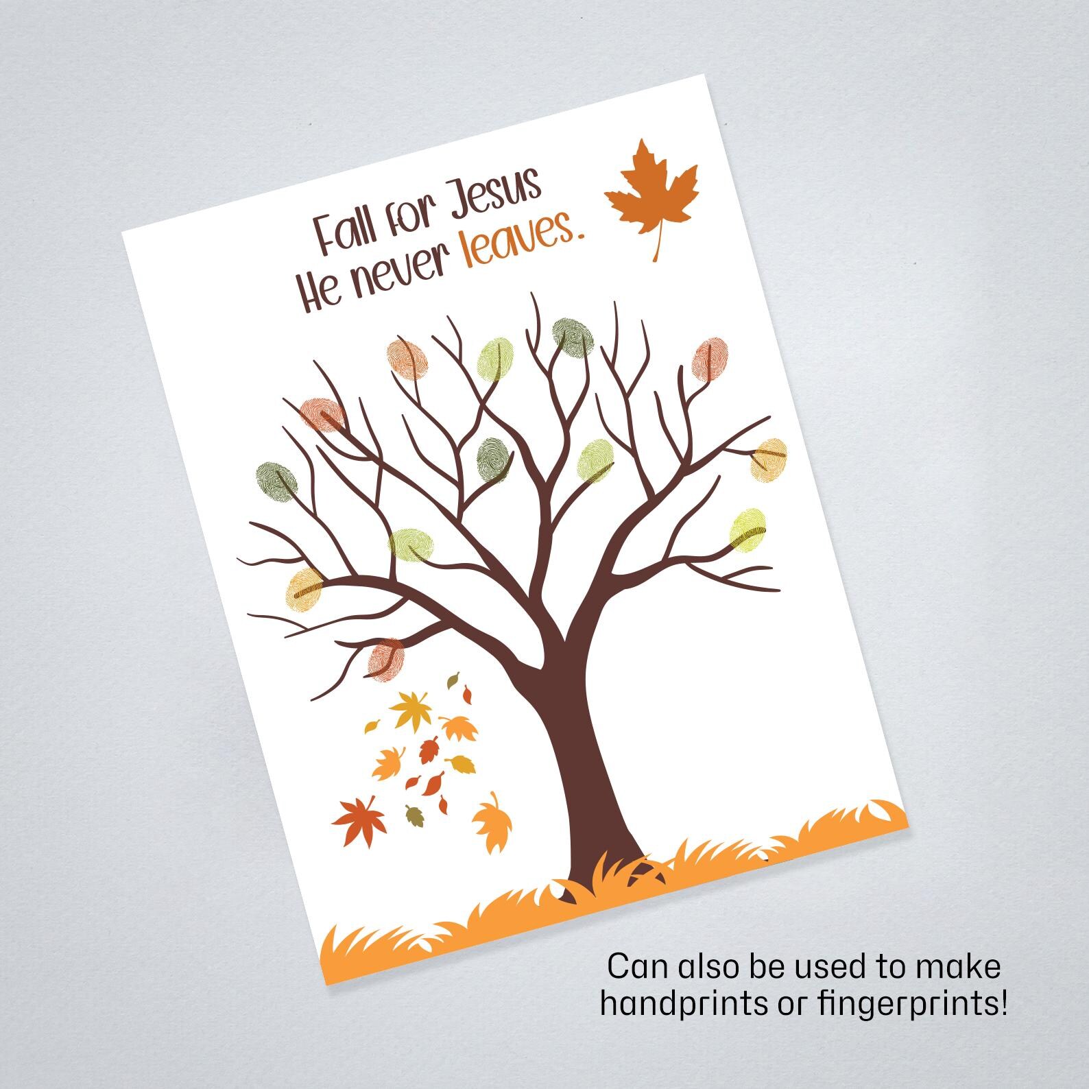 Fall for Jesus Tree Leaves Activity, Bible Activity, Sunday School ...