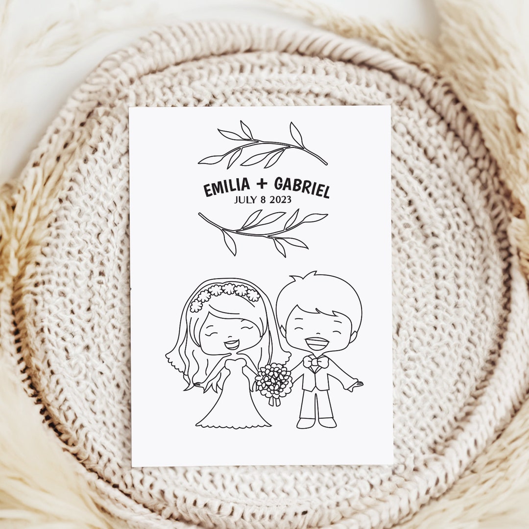 Printable Kids Wedding Coloring Booklet, Wedding Activities for Kids ...