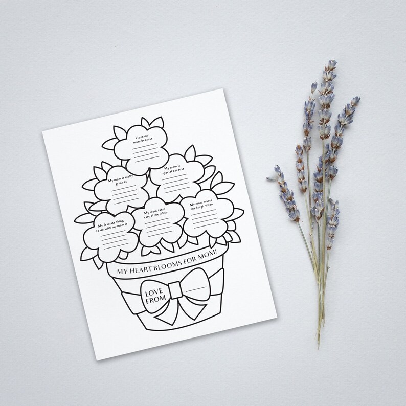 Mother's Day Coloring Sheet, Reasons Why I Love Mom, Printable Sheet ...