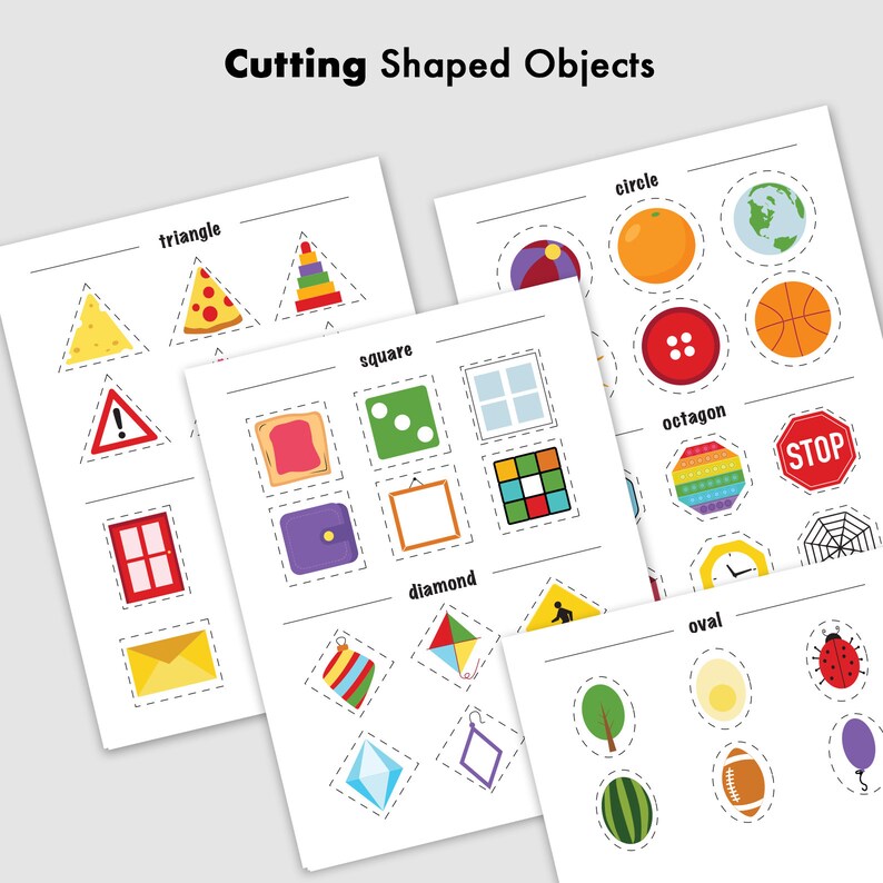 7 Printable Shape Matching Shapes Matching Activity Shapes - Etsy