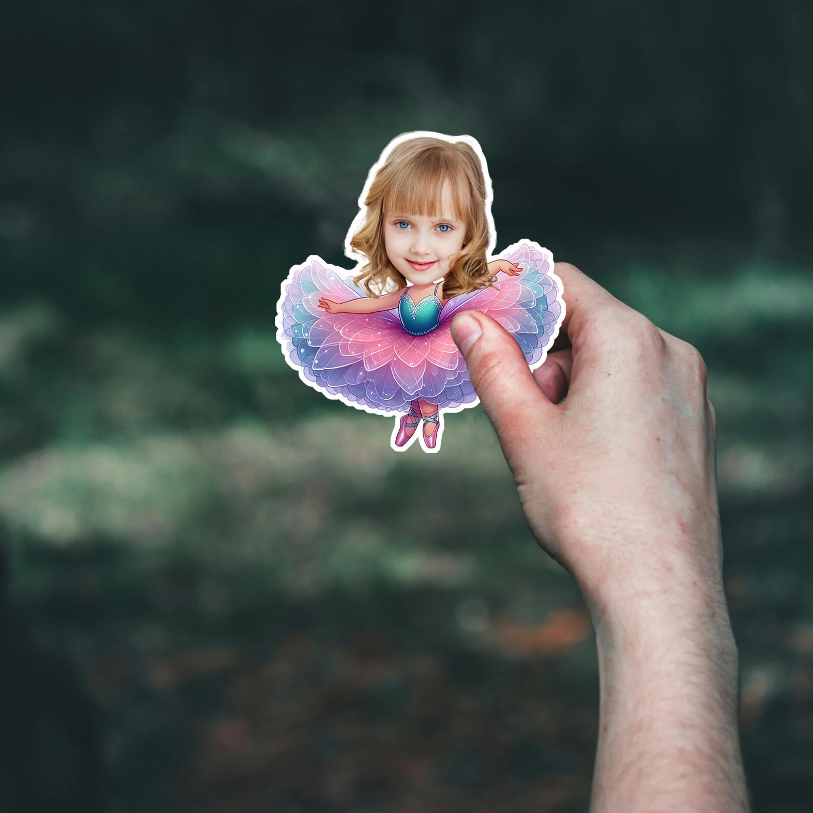 Ballerina Face Cupcake Toppers, Printable Ballerina Photo Topper ...