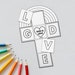 God is Love Craft, Printable God is Love Coloring, Classroom Kids Bible ...