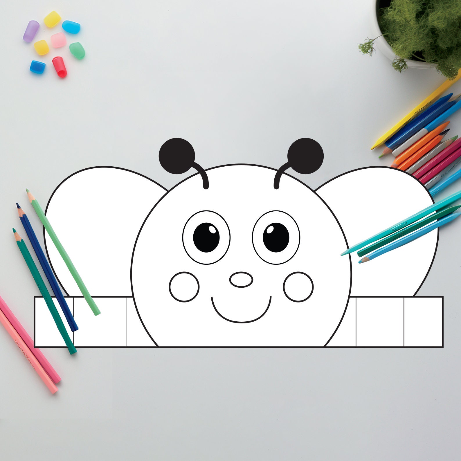 Bee Hat Printable Crown, Bee Paper Hat Craft, Easy Preschool Crafts ...