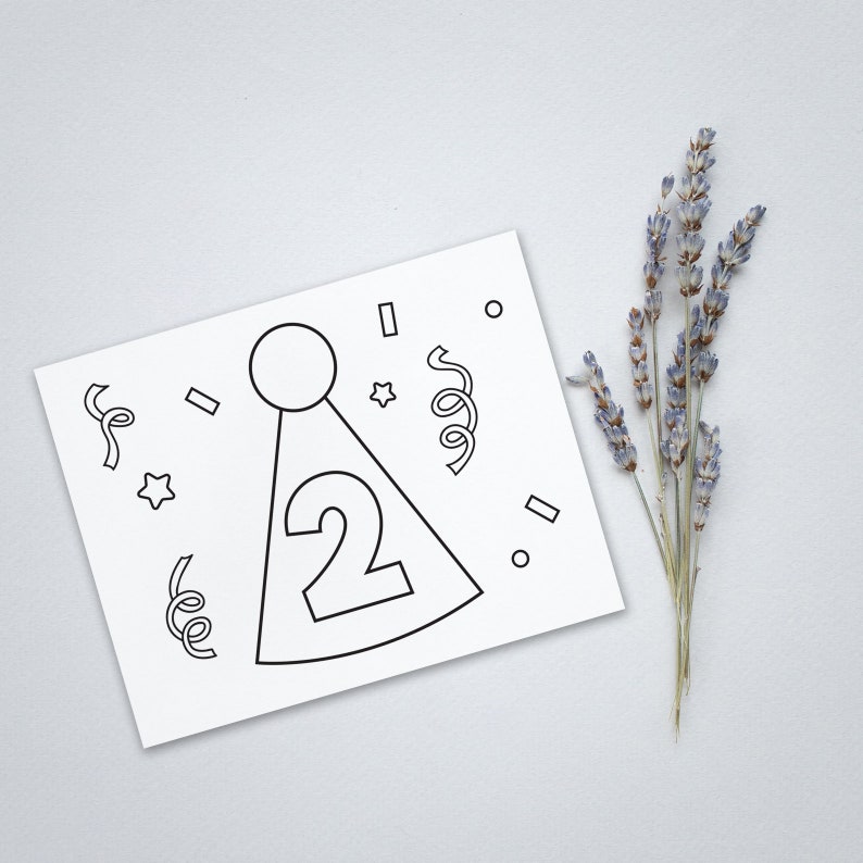 Printable Birthday Coloring Pages Birthday Party Coloring - Etsy