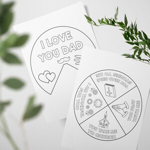 I Love You Dad Coloring Wheel, Preschool Coloring Printable Wheel ...