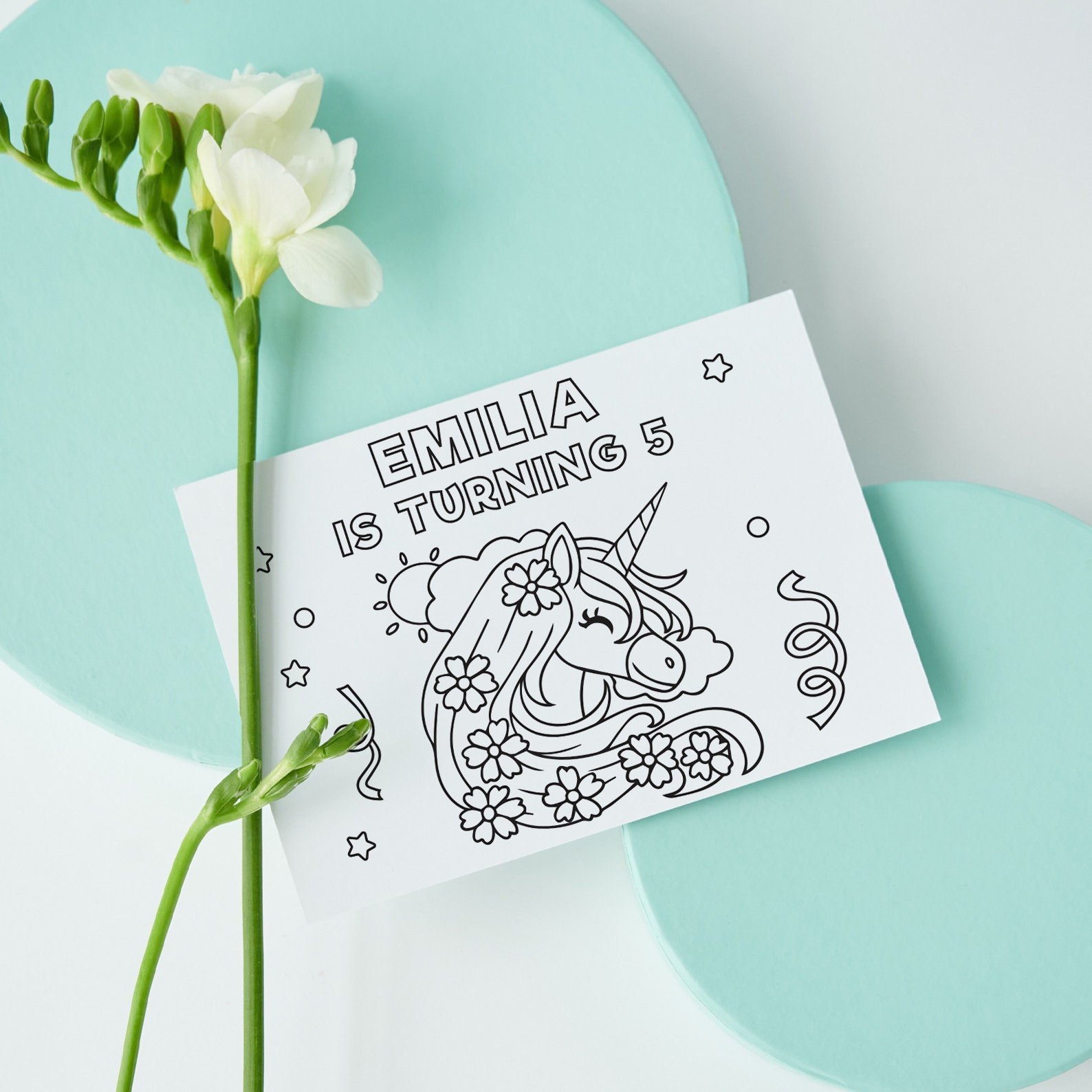 Printable Unicorn Coloring Pages Unicorn Theme Birthday - Etsy