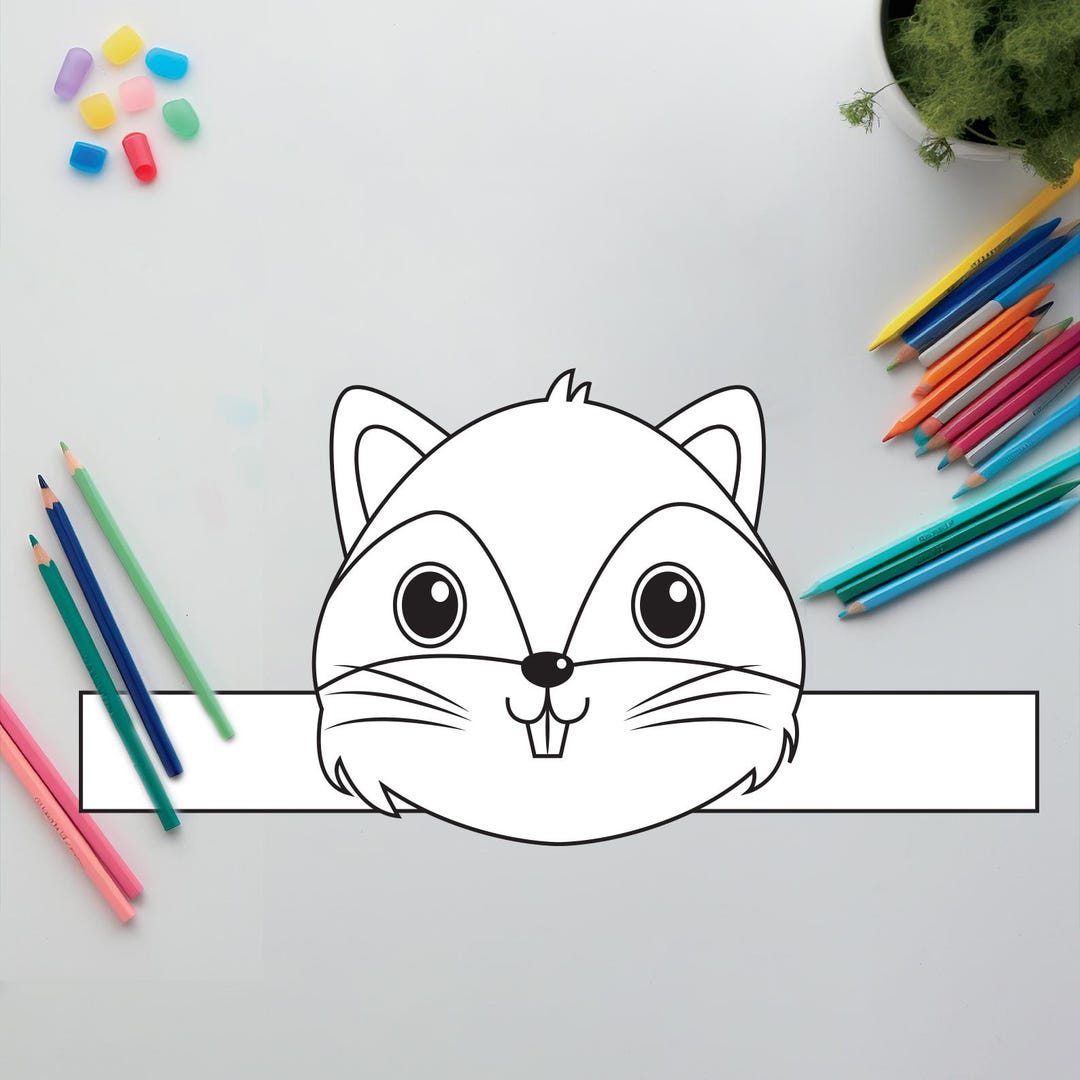 Squirrel Paper Printable Crown, Squirrel Hat Craft, Squirrel Printable ...