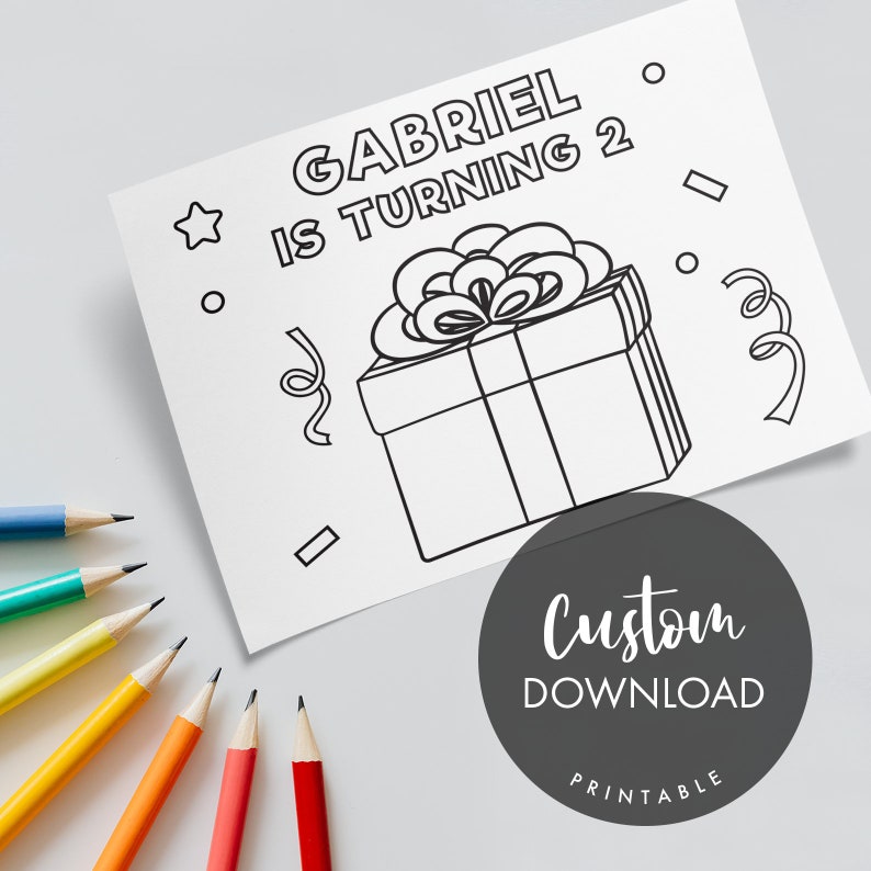 Printable Birthday Coloring Pages Birthday Party Coloring - Etsy