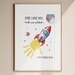 Father's Day Rocket Handprint Craft, Gift for Dad From Kids, I Love You ...