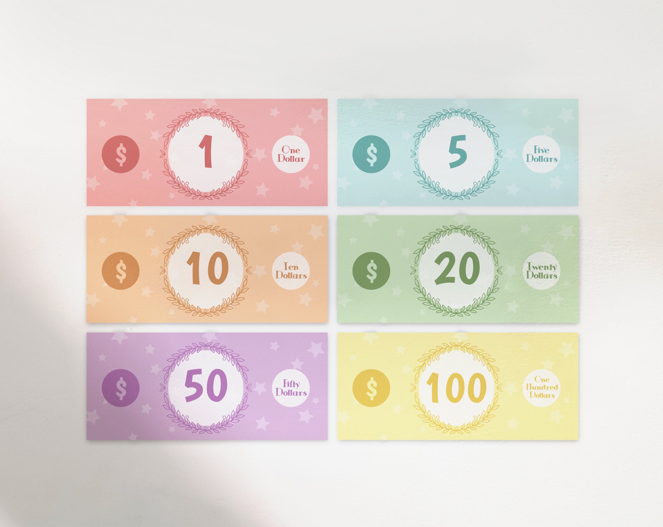 Printable Kids Play Money, Play Money, Reward System Bucks, Pretend ...