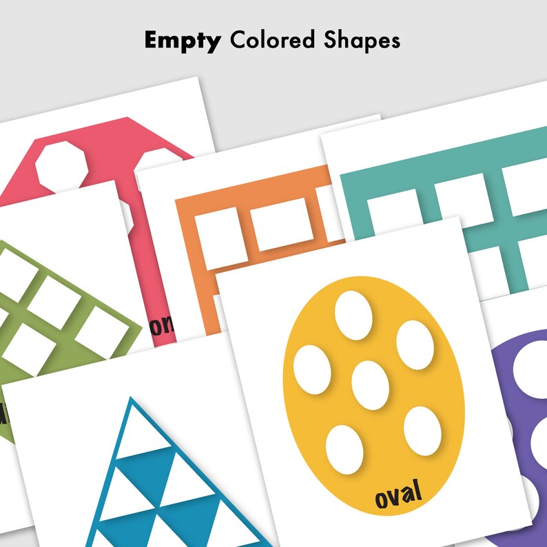 7 Printable Shape Matching Shapes Matching Activity Shapes - Etsy