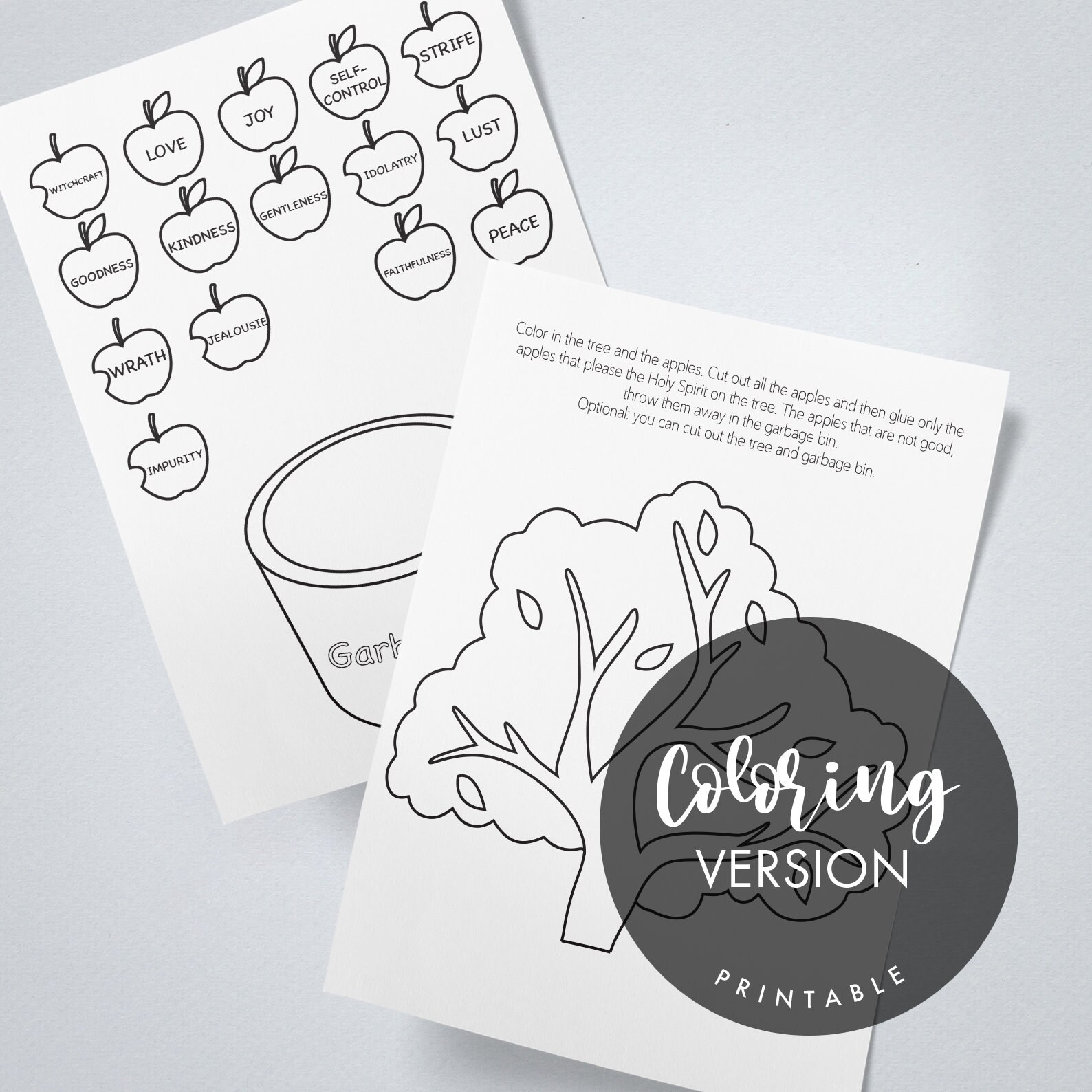 Fruits of the Spirit, Printable Activity for Kids, Bible Activities ...