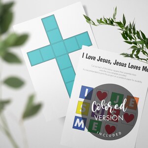 I Love Jesus Craft, Printable Jesus Loves Me Coloring, Kids Bible ...