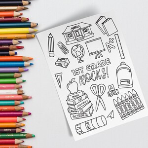 Back to School Coloring Pages for Grades, Printable Homeschool Coloring ...