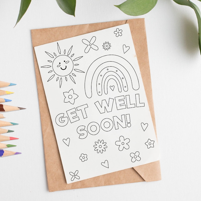 Kids Get Well Card - Etsy