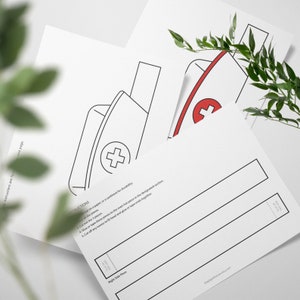 Preschool Nurse Hat Printable Crown, Paper Hat Craft, Preschool Crafts ...