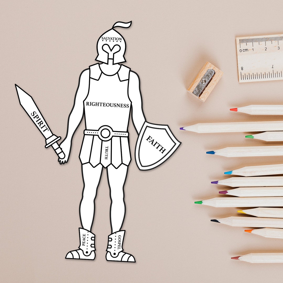 Armor of God Craft, Printable Armor of God Coloring, Classroom Kids ...