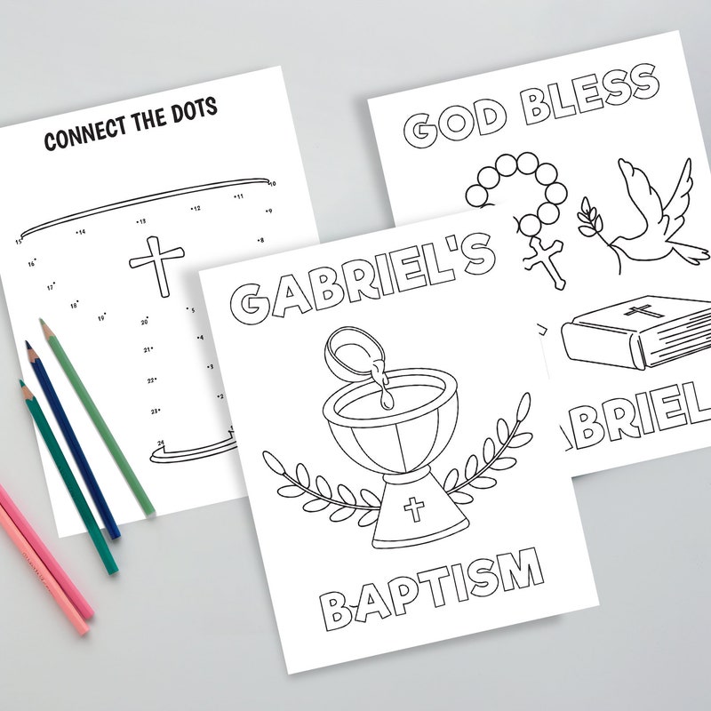 Baptism Girl Activity - Etsy