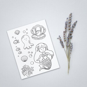 Mermaid Birthday Coloring Pages, Underwater Birthday Coloring Sheets ...