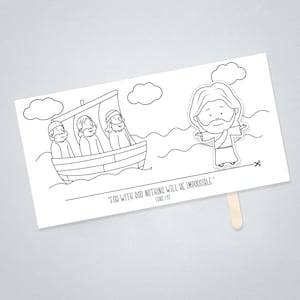 Jesus Walks on Water Printable Craft, Jesus Walks on Water Coloring ...