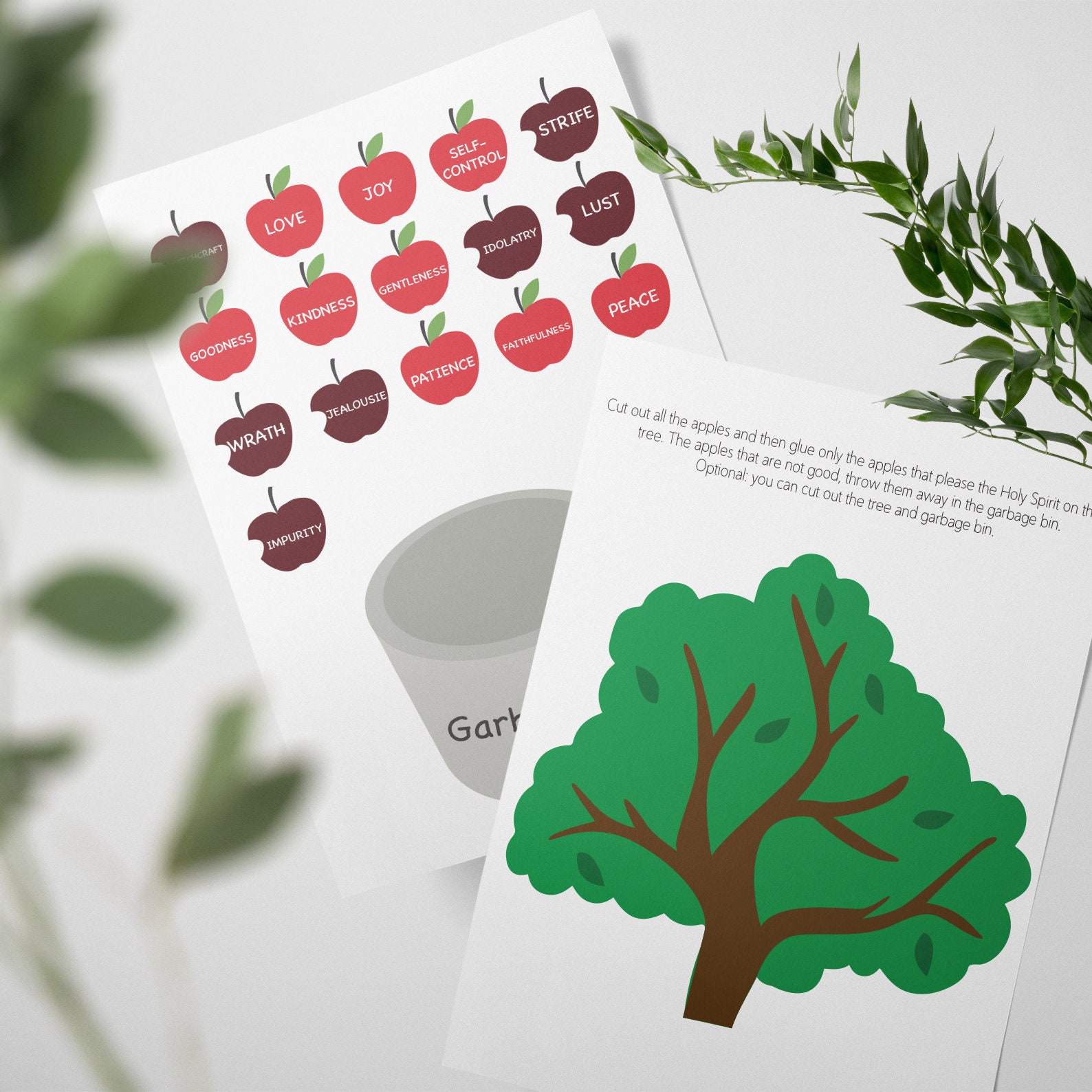 Fruits of the Spirit, Printable Activity for Kids, Bible Activities ...