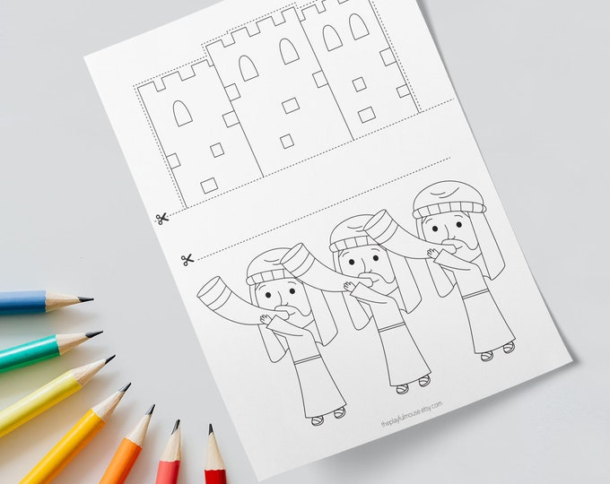 Wall of Jericho Craft, Battle of Jericho Lesson Craft, Sunday School ...