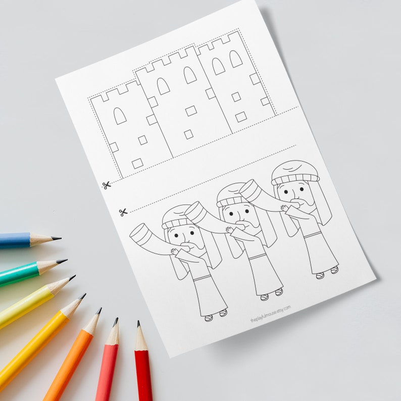 Wall of Jericho Craft, Battle of Jericho Lesson Craft, Sunday School ...