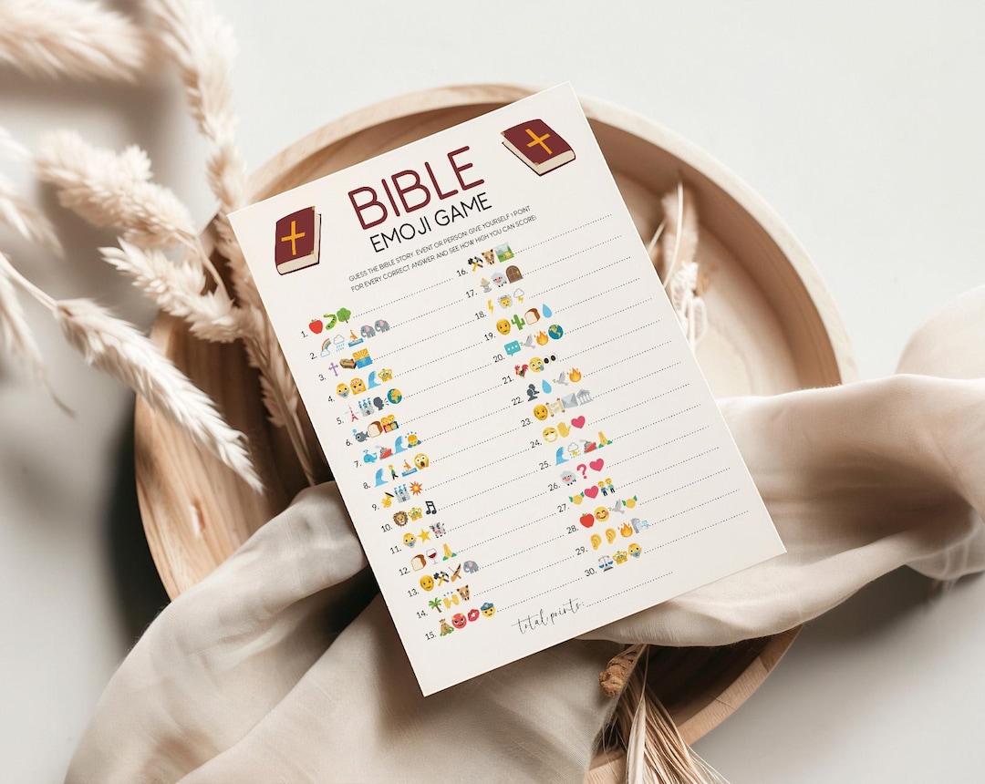 Bible Emoji Game, Bible Games for Kids, Sunday School Games, Church ...