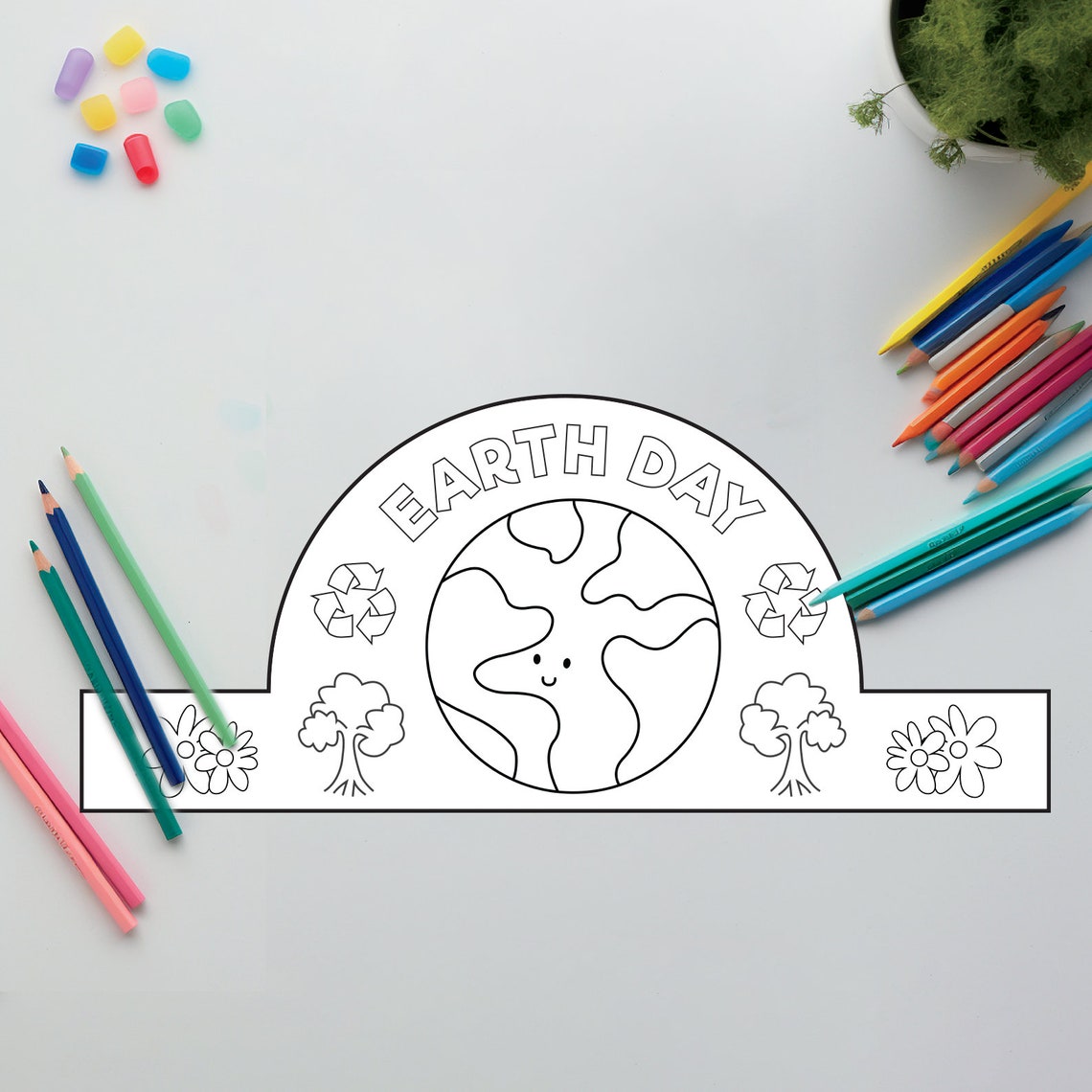 Preschool Graduate Hat Printable Crown, Paper Hat Craft, Preschool ...