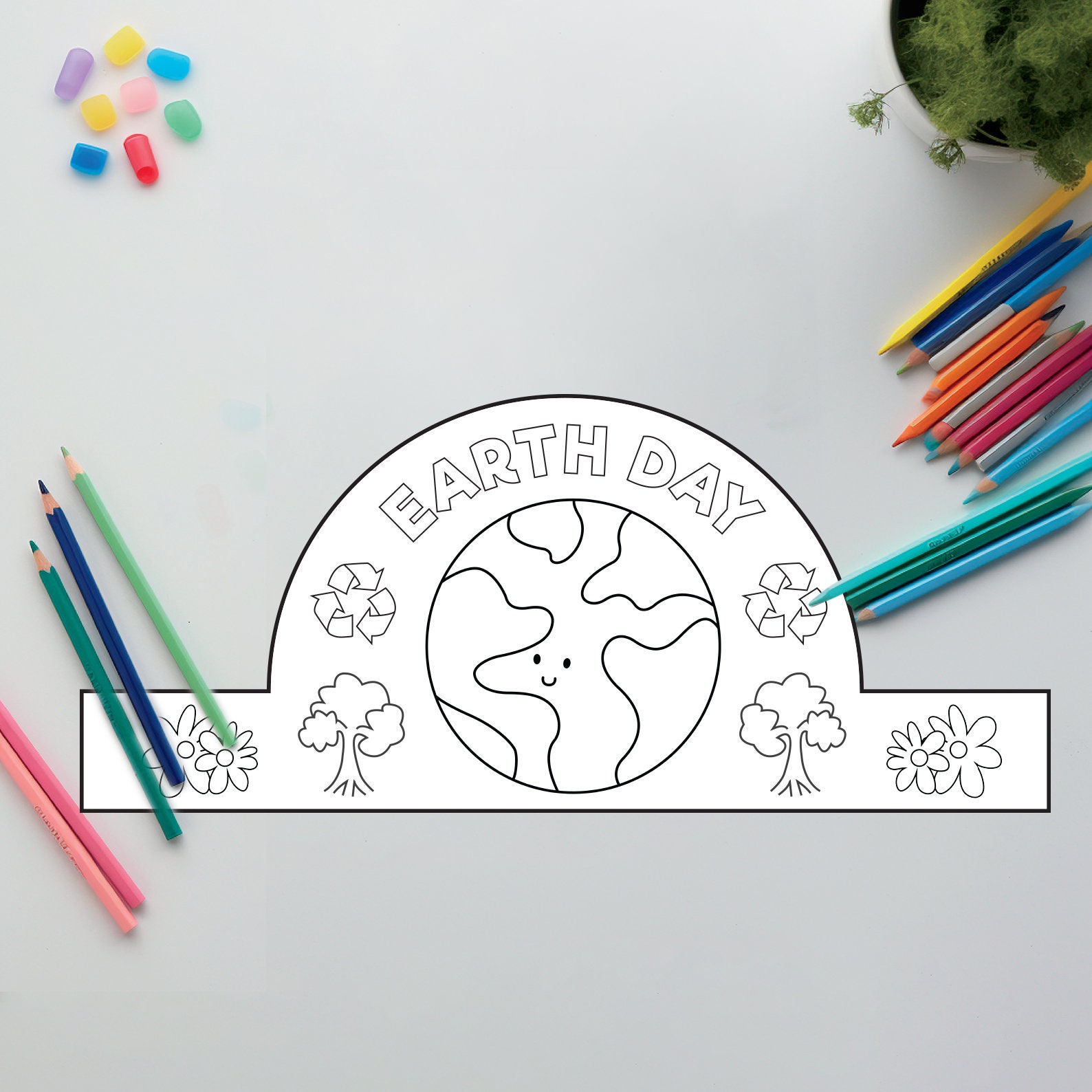 Preschool Graduate Hat Printable Crown, Paper Hat Craft, Preschool ...