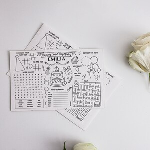 Printable Birthday Coloring Placemat, Birthday Activities for Kids ...