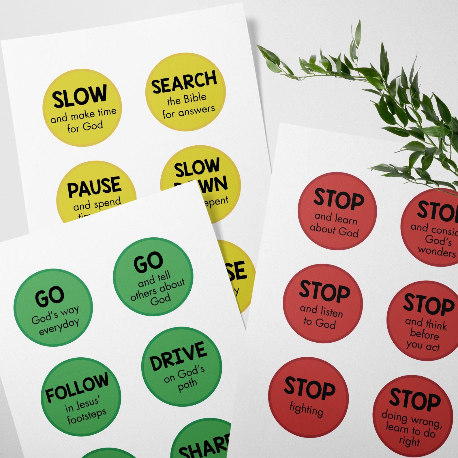 Traffic Light Sunday School Craft, Bible Lesson Traffic Light ...