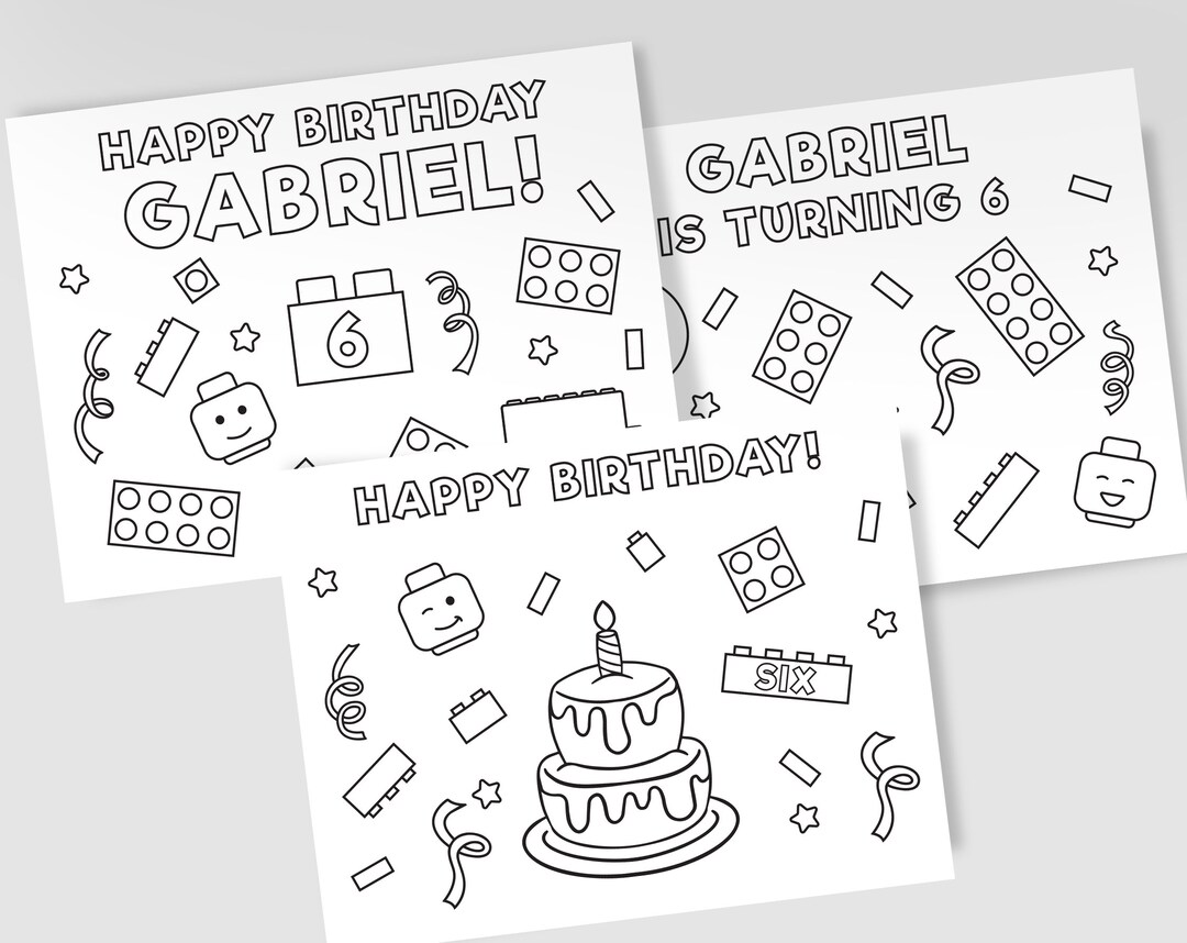 Building Blocks Coloring Pages, Building Blocks Birthday Coloring ...