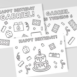 Building Blocks Coloring Pages, Building Blocks Birthday Coloring ...