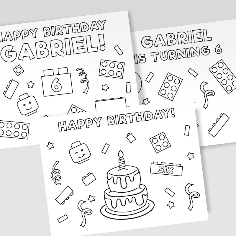 Brick Coloring Sheets - Etsy