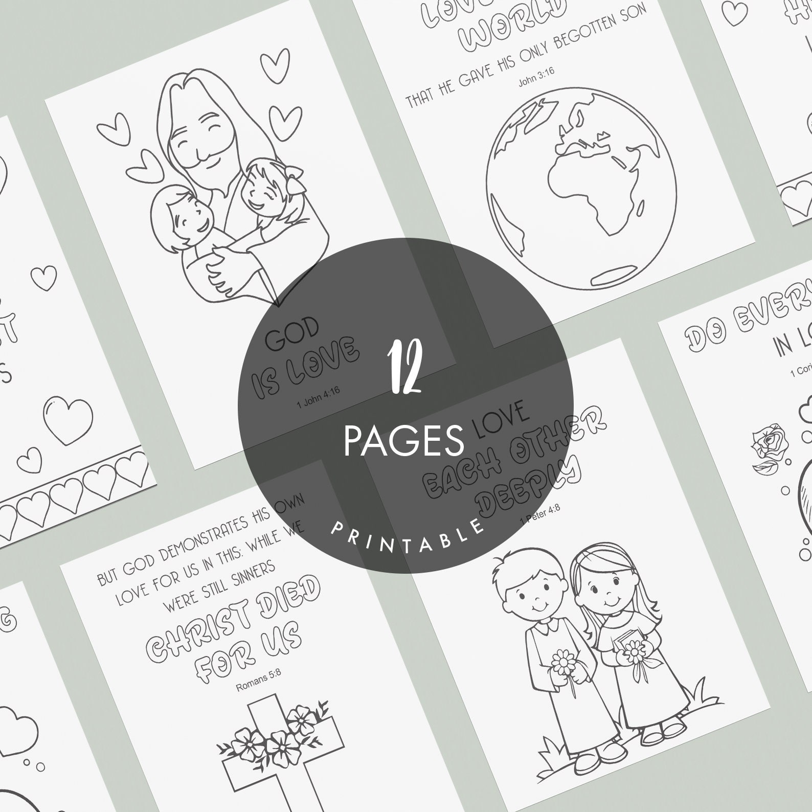 Valentine's Day Coloring Pages, Valentine's Bible Verses, Church Love ...