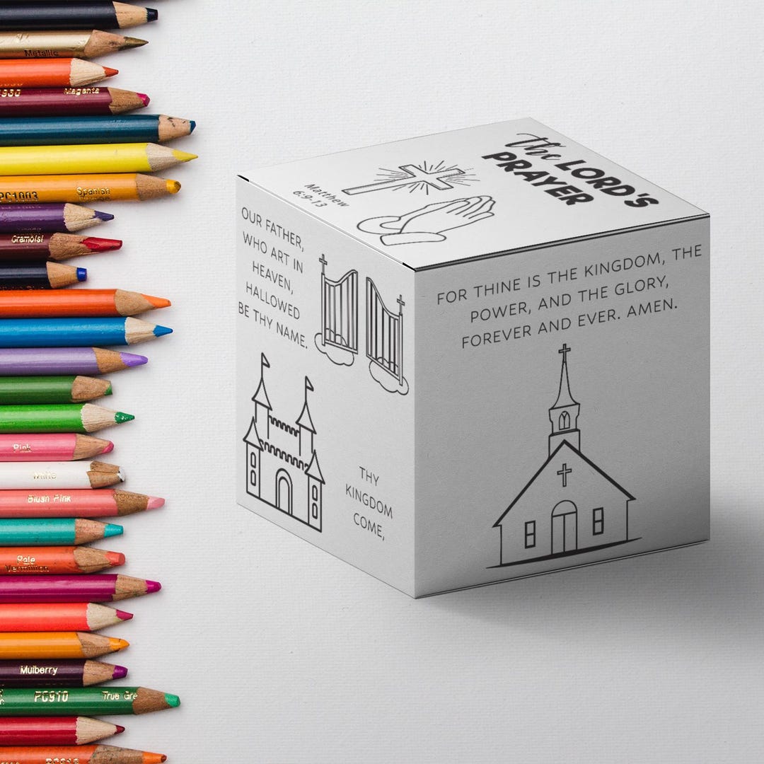 Lord's Prayer Cube, Prayer Cube for Kids, Sunday School Activity, Bible ...