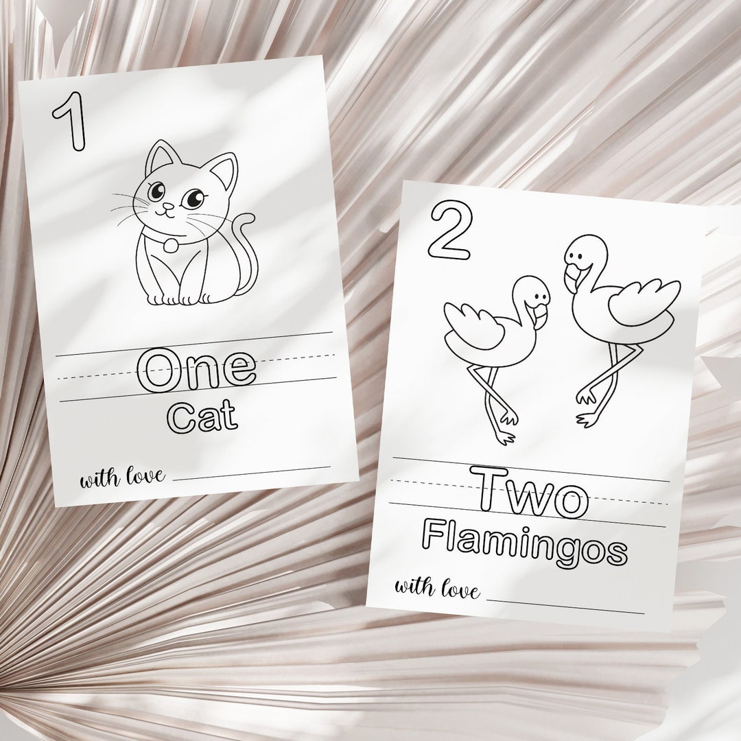 Baby's First 123 Book, Baby Shower Numbers Book, Baby Shower Coloring ...