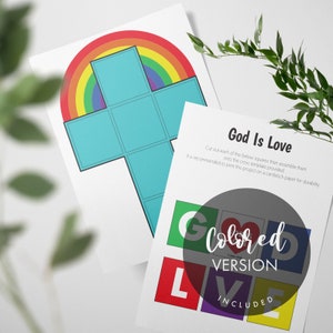 God is Love Craft, Printable God is Love Coloring, Classroom Kids Bible ...