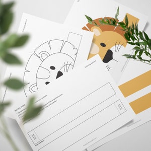 Lion Paper Printable Crown, Lion Hat Craft, Lion Printable Crafts ...