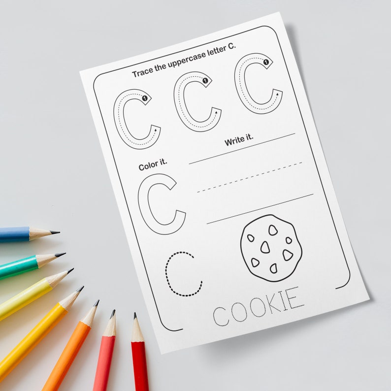 26 Printable Uppercase Alphabet Worksheets, Tracing and Coloring ...