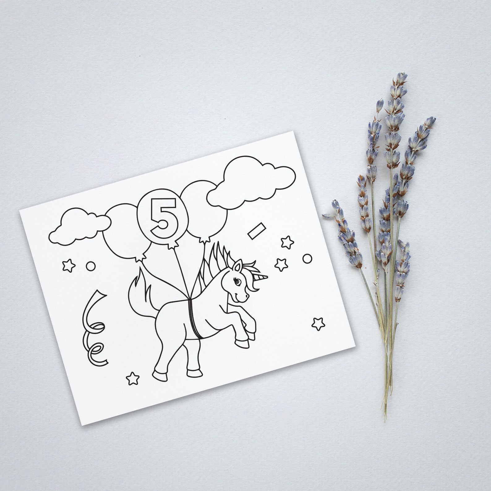 Printable Unicorn Coloring Pages Unicorn Theme Birthday - Etsy
