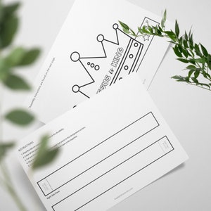 Jesus is King Hat Printable Crown, Paper Hat Craft, Preschool Crafts ...