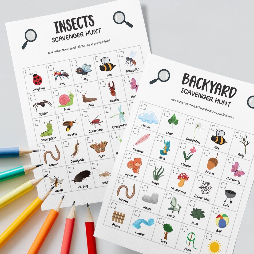 Scavenger Hunt for Kids, Outdoor Nature Activity, Treasure Hunt ...