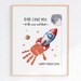 Father's Day Rocket Handprint Craft, Gift for Dad From Kids, I Love You ...