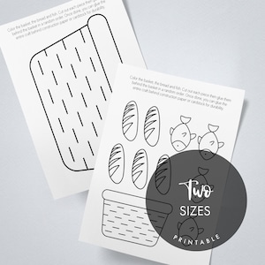 Jesus Feeds the 5000 Craft, Printable Biblical Activity, Bible Lesson ...