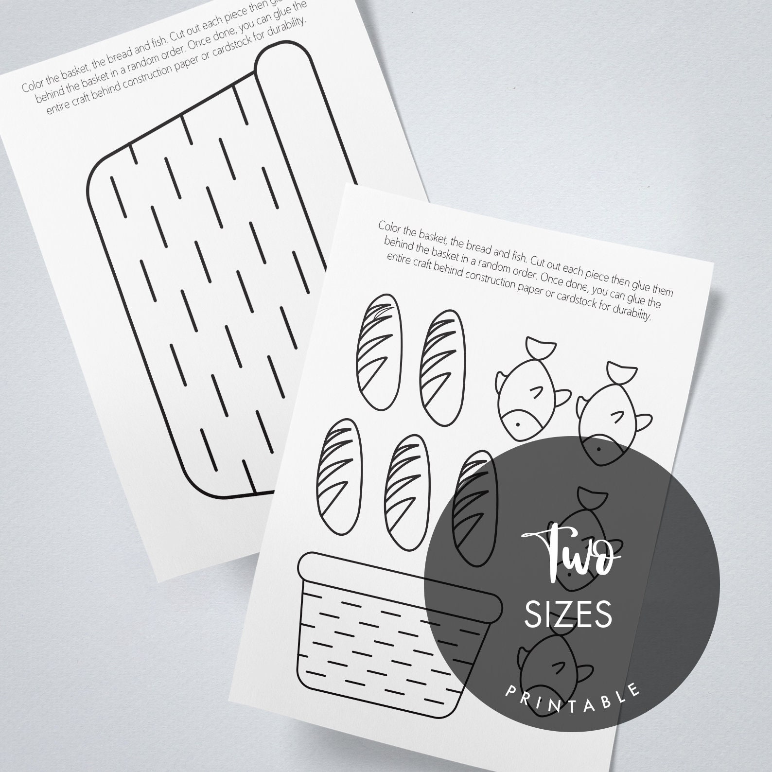 Jesus Feeds the 5000 Craft, Printable Biblical Activity, Bible Lesson ...